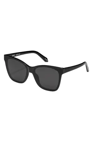 Quay After Party 51mm Square Sunglasses - Black/ Black