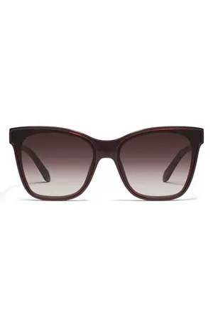 Quay AFTER PARTY 51mm Square Sunglasses Dark Chocolate Gradient