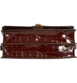 & Other Stories Croc Embossed Leather Crossbody Bag