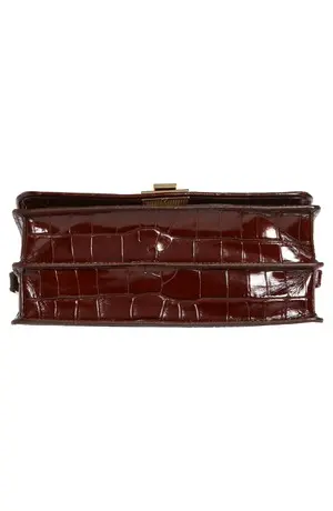 & Other Stories Croc Embossed Leather Crossbody Bag