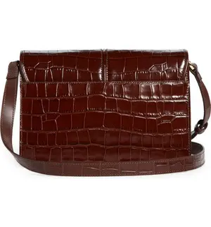 & Other Stories Croc Embossed Leather Crossbody Bag