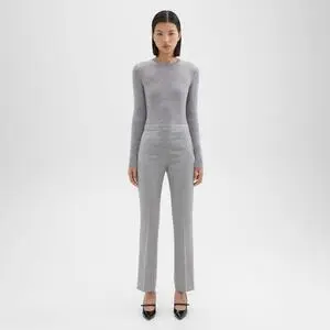 Theory Slim-straight Pant In Mélange Wool Flannel