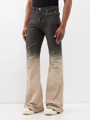 Rick Owens Rick Owens - Degradé Flared Jeans - Mens - Black Grey Degrade - Black