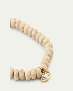 SYDNEY EVAN Diamond & Jasper Bead Bracelet