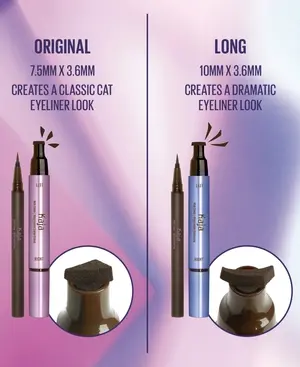 KAJA Wink Stamp Long Waterproof Wing Eyeliner Stamp & Pen - Brown