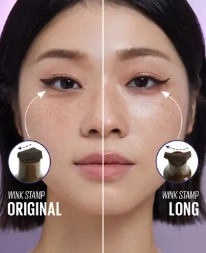 KAJA Wink Stamp Long Waterproof Wing Eyeliner Stamp & Pen - Brown