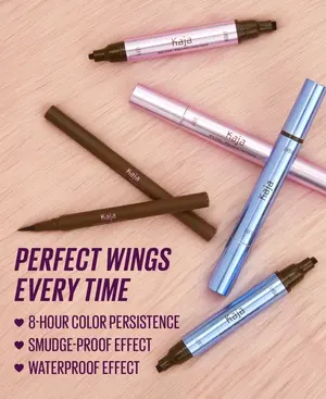 KAJA Wink Stamp Long Waterproof Wing Eyeliner Stamp & Pen - Brown