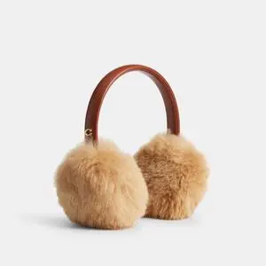 COACH Coach Shearling Earmuffs 1941 Saddle