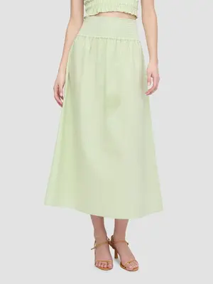 Hill House Home The Delphine Nap Skirt - Lime Gingham