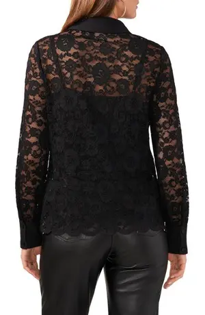 Vince Camuto Lace Button-up Shirt