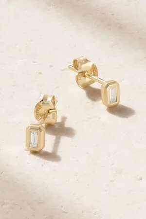 Mateo 14-karat Diamond Earrings - Gold
