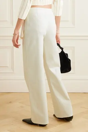 FFORME Net Sustain Jagger Wide-leg Organic Cotton-blend Pants - White