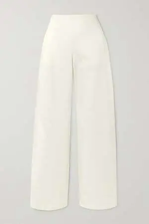 FFORME Net Sustain Jagger Wide-leg Organic Cotton-blend Pants - White