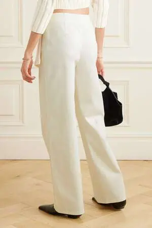 FFORME Net Sustain Jagger Wide-leg Organic Cotton-blend Pants - White