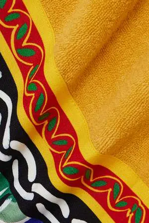 Dolce & Gabbana Printed Cotton-terry Robe - Yellow