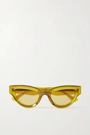 Bottega Veneta BOTTEGA VENETA EYEWEAR Injection Cat-Eye Sunglasses Yellow