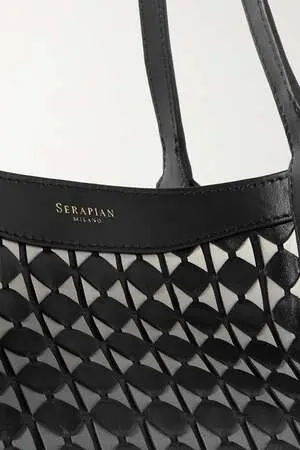 SERAPIAN Secret Small Woven Leather Tote