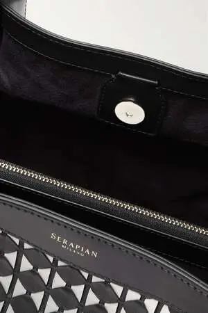SERAPIAN Secret Small Woven Leather Tote