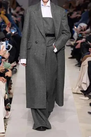 Max Mara Eccesso Double-breasted Herringbone Wool Coat