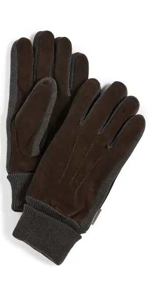 Barbour Suede Magnus Gloves - Brown/olive