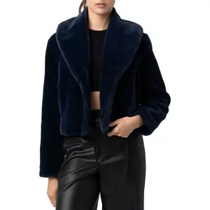 Blanknyc Shawl Collar Faux Fur Jacket - Frost Bite