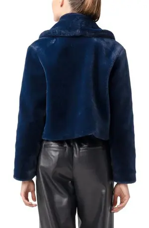 Blanknyc Shawl Collar Faux Fur Jacket - Frost Bite