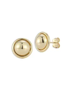 ALBERTO AMATI 14k Yellow Button Stud Earrings