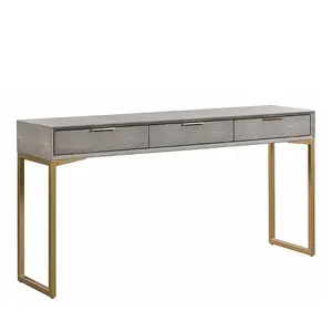 TOV FURNITURE Pesce Shagreen Console Table - Grey