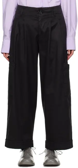 You Must Create YMC Black Grease Trousers - 01-black