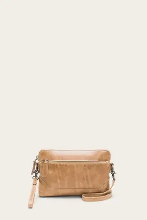 FRYE Melissa Crossbody Wristlet Beige