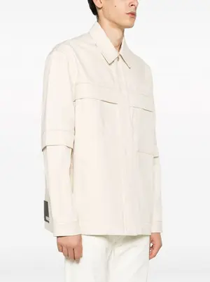 OAMC Short-sleeve Overlay Cotton Shirt Jacket