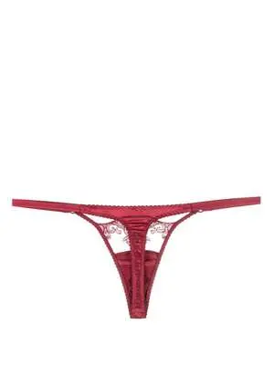 FLEUR OF ENGLAND Gisele Floral-embroidered Thong