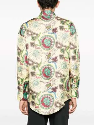 BLUEMARBLE Graphic-print Silk Shirt