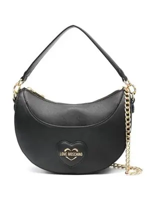 Moschino Logo-plaque Heart-patch Shoulder Bag