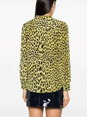 Zadig&Voltaire Taos Leopard-print Silk Shirt - Yellow