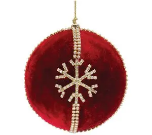 MELROSE Jeweled Snowflake Ball Ornament - One-color
