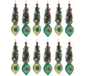 MELROSE Pine Tree Reflector Drop Ornament