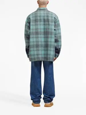 Ami Maxi Checked Overshirt - Blue