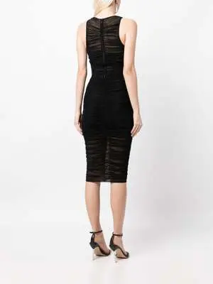 FLEUR DU MAL Ruched Midi Dress