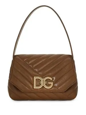 Dolce & Gabbana Padded Leather Bag With Logo Buckle