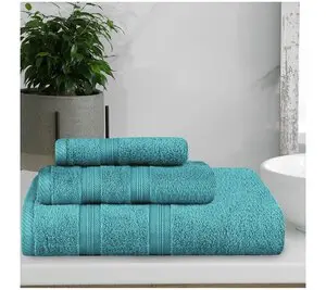 SUPERIOR Smart Dry Zero Twist Cotton 3-pc Plush Towel Set - One-color