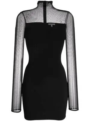NENSI DOJAKA Roll-neck Minidress - Black