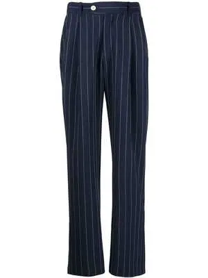 LATE CHECKOUT Pinstripe Virgin Wool Trousers