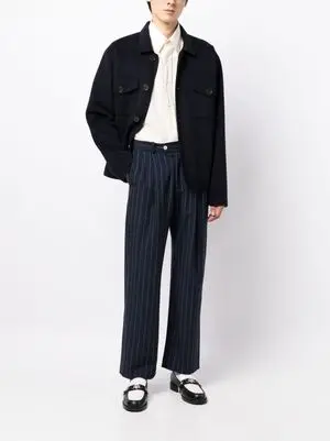LATE CHECKOUT Pinstripe Virgin Wool Trousers