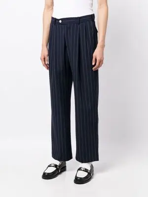 LATE CHECKOUT Pinstripe Virgin Wool Trousers