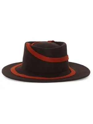 DESTREE Alvar Ribbon-band Fedora - Brown