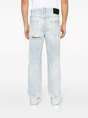 Dsquared2 Ripped Low-rise Straight-leg Jeans