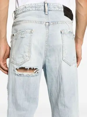 Dsquared2 Ripped Low-rise Straight-leg Jeans