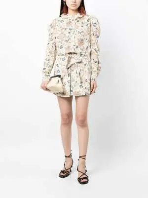 Ulla Johnson Quilted Silk Miniskirt