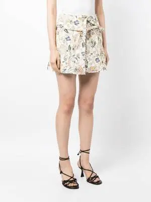 Ulla Johnson Quilted Silk Miniskirt